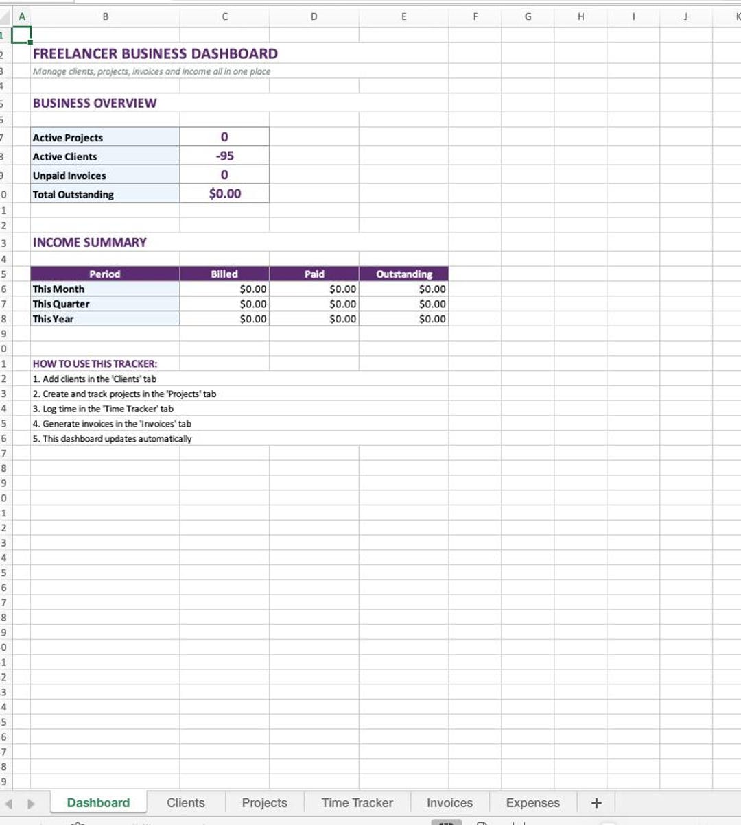 Freelancer Client & Invoice Tracker | Project Management Time Tracking ...