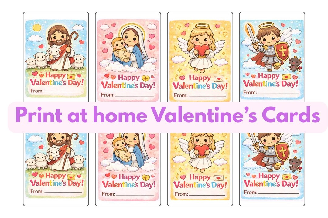 Catholic Valentine's Day Cards for Kids – St. Valentine Printable (PDF ...