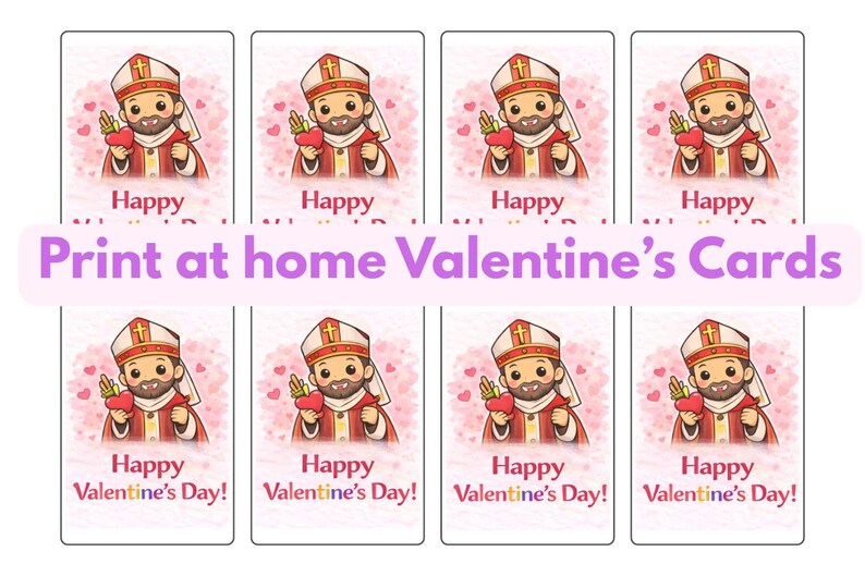 Catholic Valentine's Day Cards for Kids – St. Valentine Printable (PDF ...