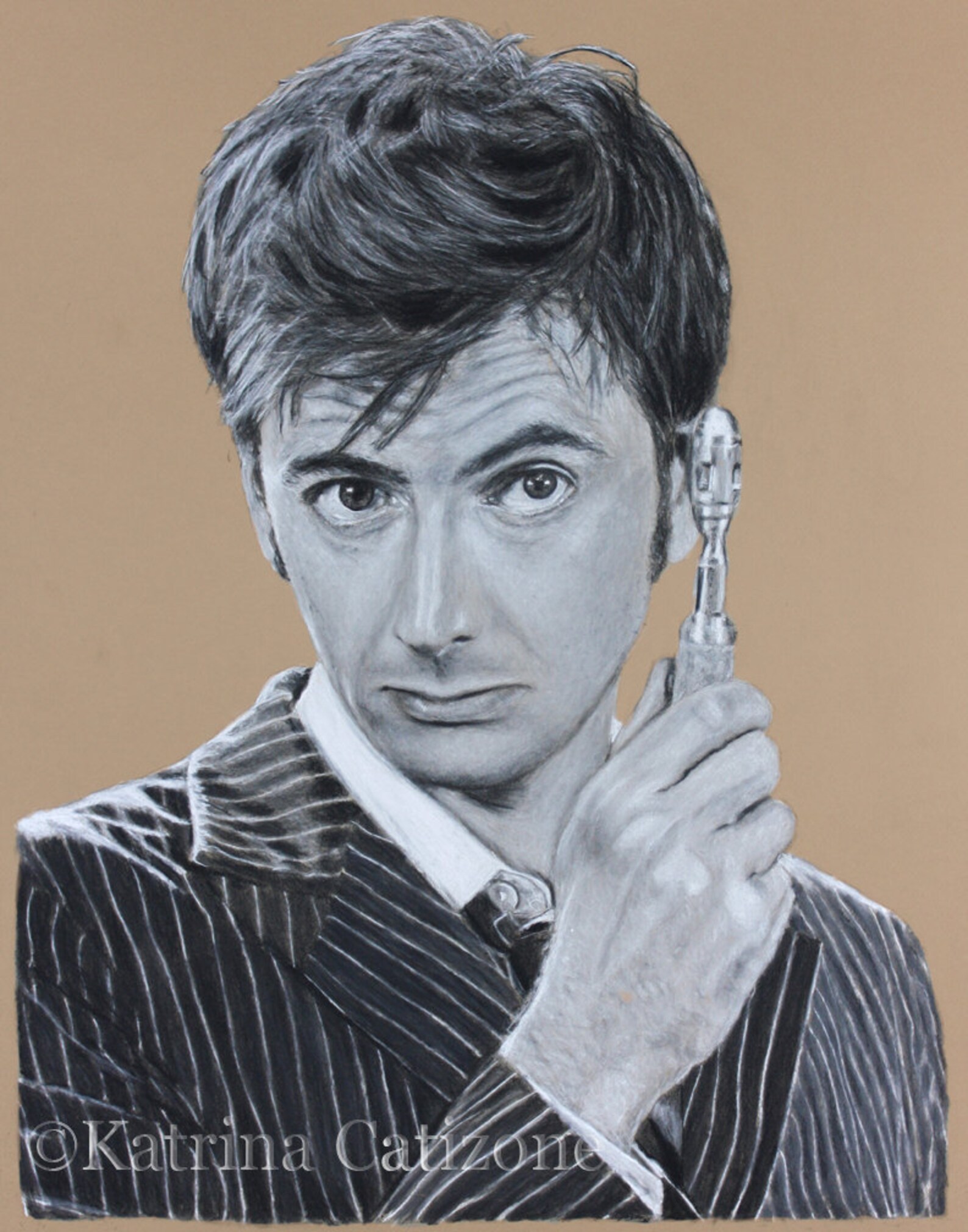 David Tennant Dr. Who 11 X 14 inch print of original charcoal | Etsy