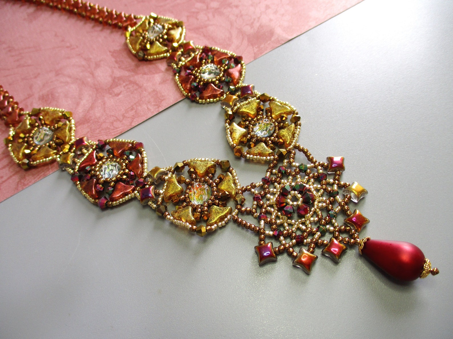 Beading Tutorial Medea Necklace Helios Beads by Puca - Etsy