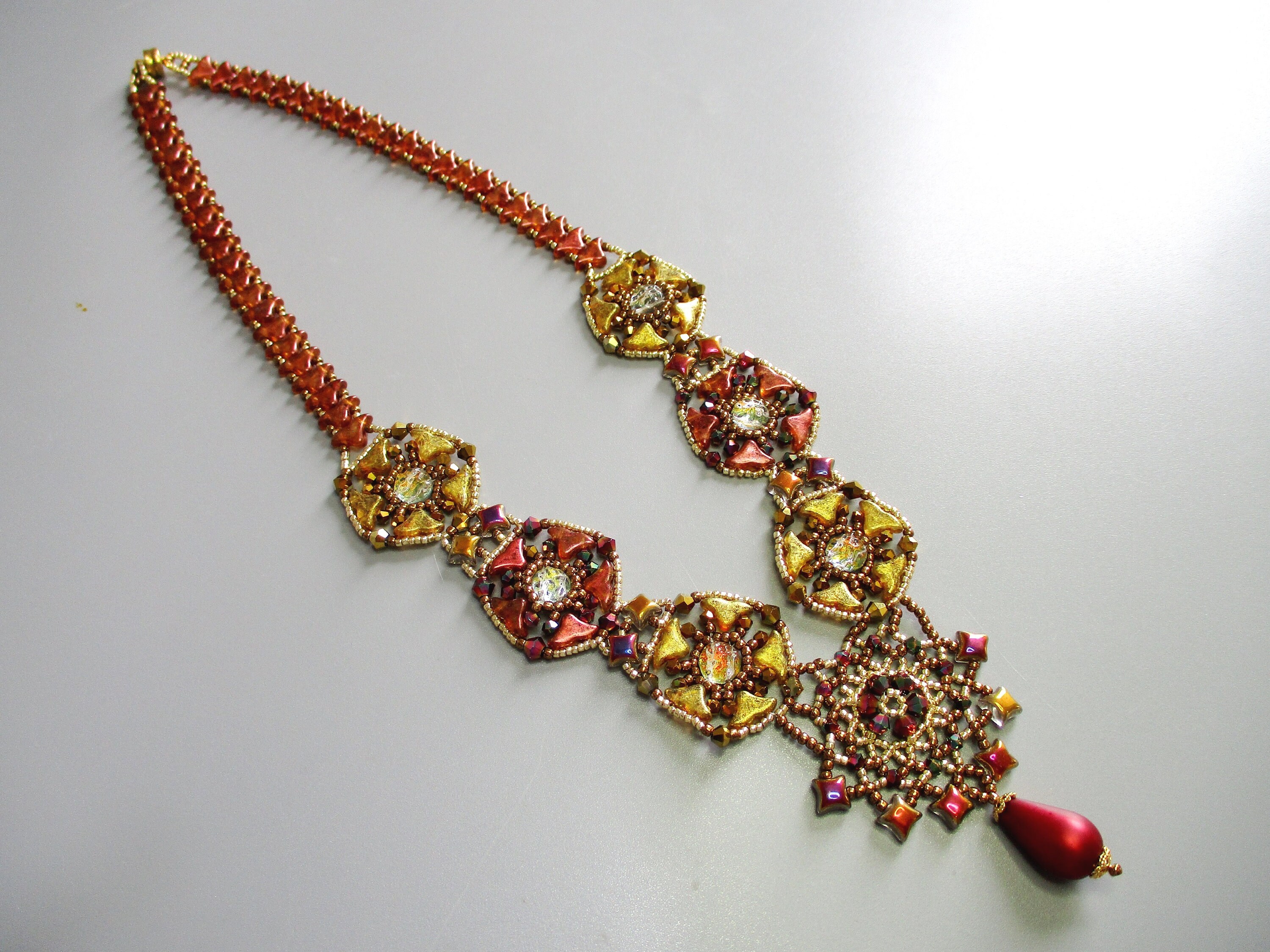 Beading Tutorial Medea Necklace Helios Beads by Puca - Etsy