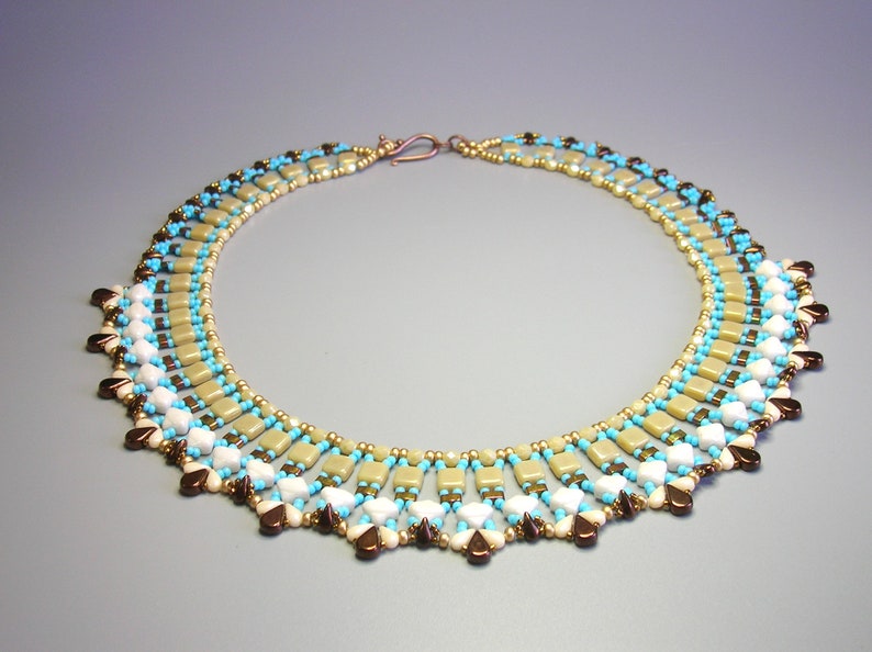 Tutorial sandy Necklace Amos Silky Dropduo Half Tila - Etsy