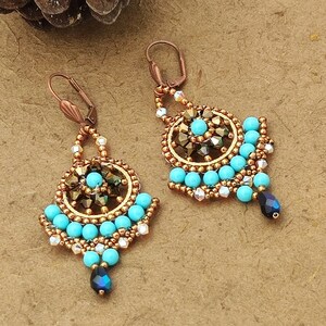 Tutorial - Victoria Earrings - Bicone Crystals, Pear Bead, Brass Hoop ...