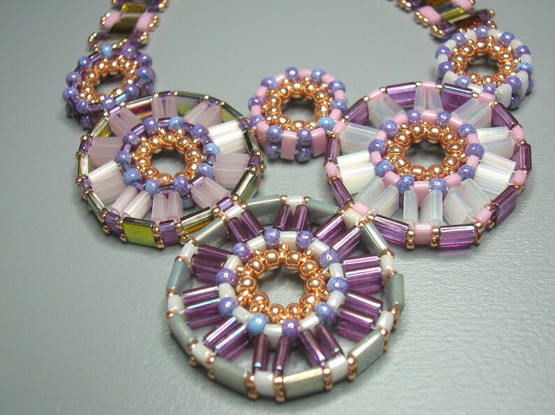 Tutorial Rolling Wheels Half Tila, Tila, Seed Beads Beading Tutorial Necklace - Etsy