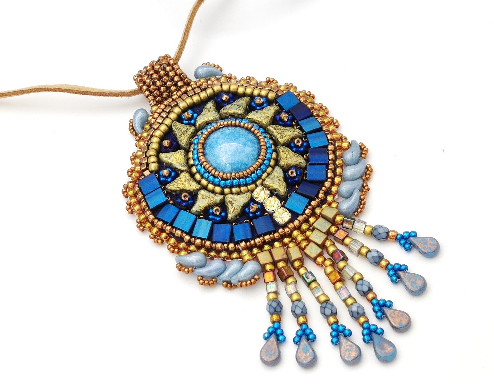 Beading Tutorial - Sarina Pendant - Zoliduo, Helios, Amos and Cub by ...
