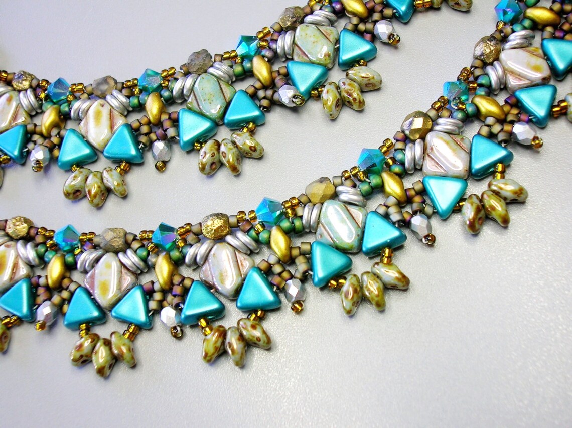 Tutorial Canyon's River Necklace Silky Kheops | Etsy