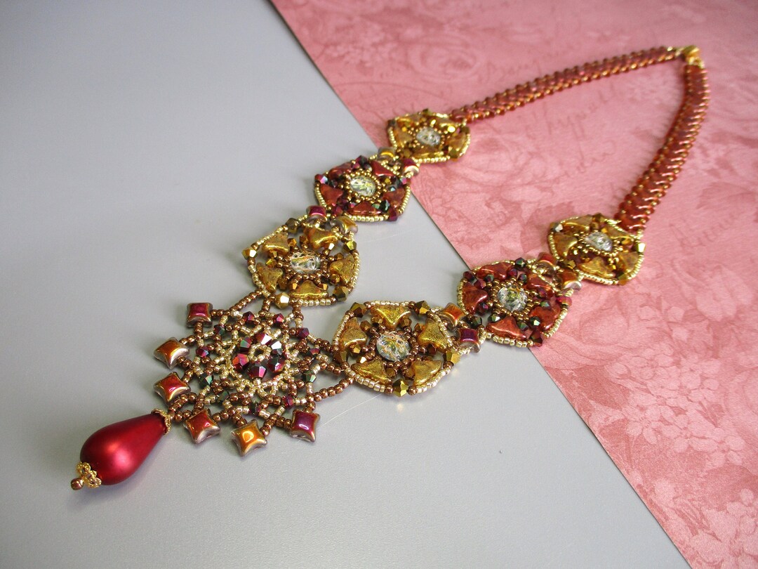 Beading Tutorial - Medea Necklace - Helios Beads by Puca, ,wibeduo ...