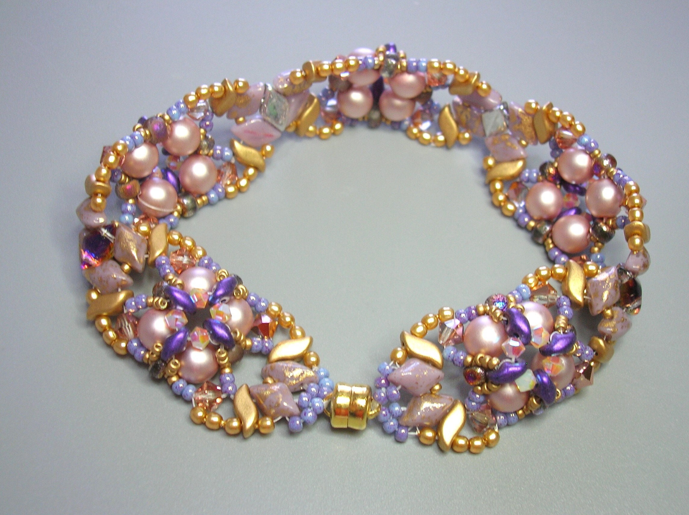 Tutorial Lotus Flower Stormduo, Gemduo, Superduo, Czech Pearls ...