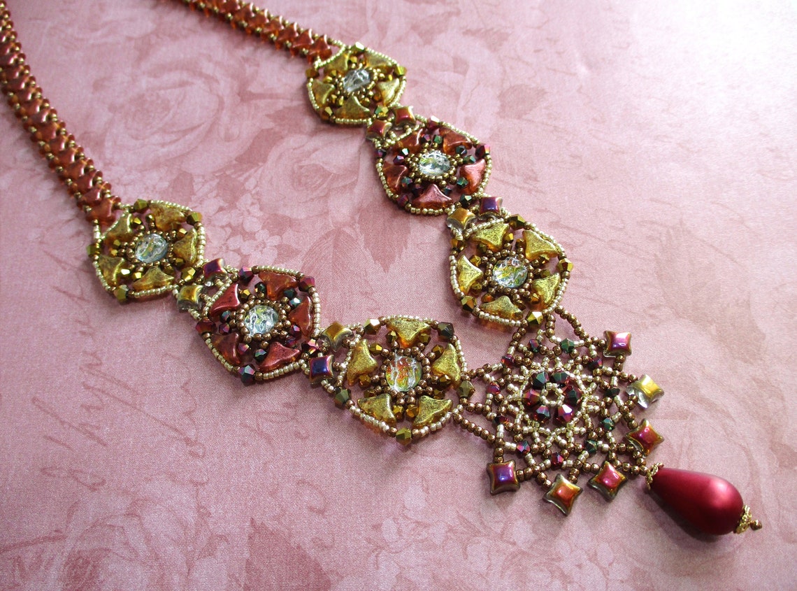 Beading Tutorial Medea Necklace Helios Beads by Puca - Etsy