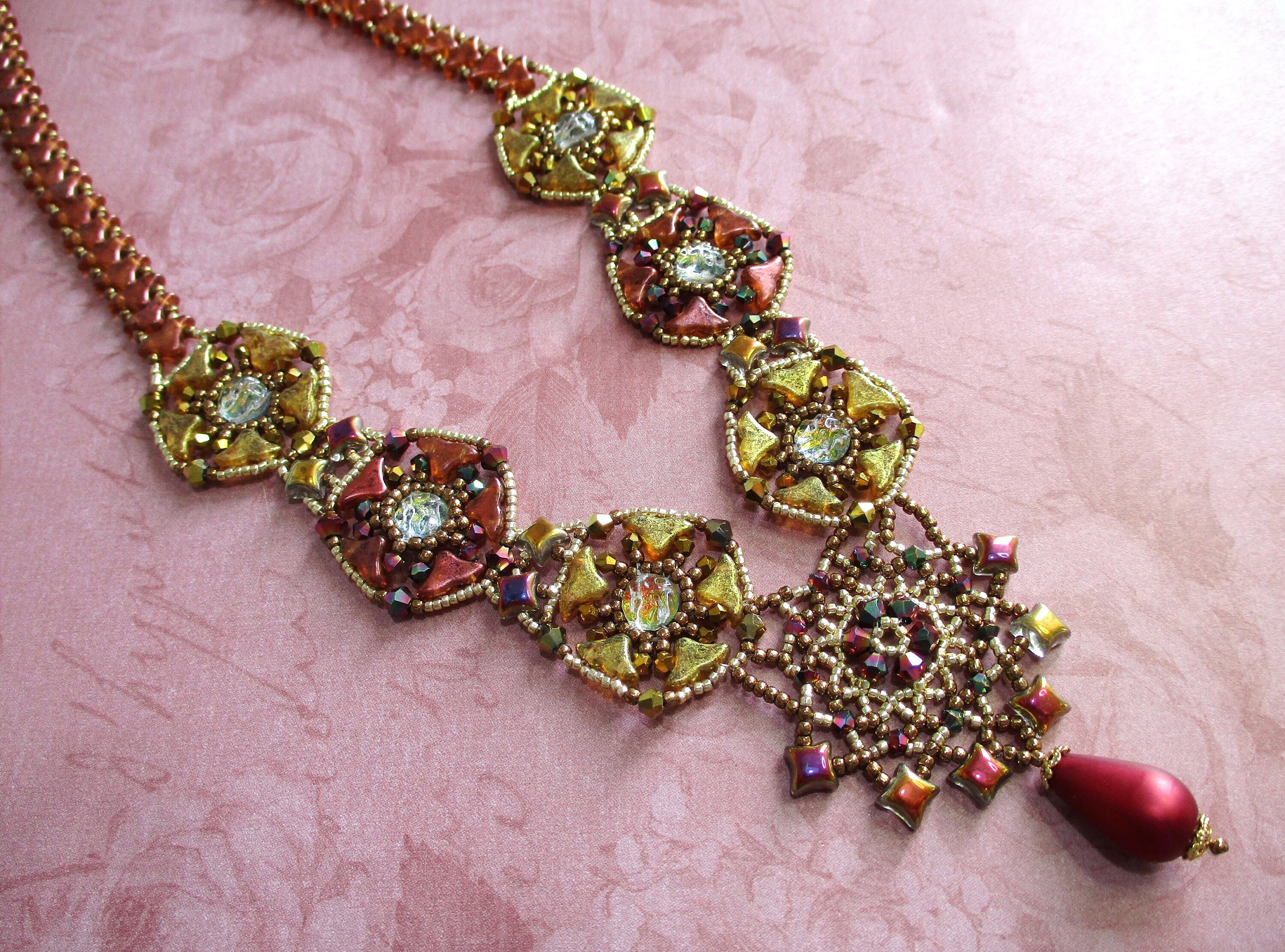 Beading Tutorial - Medea Necklace - Helios Beads by Puca, ,wibeduo ...