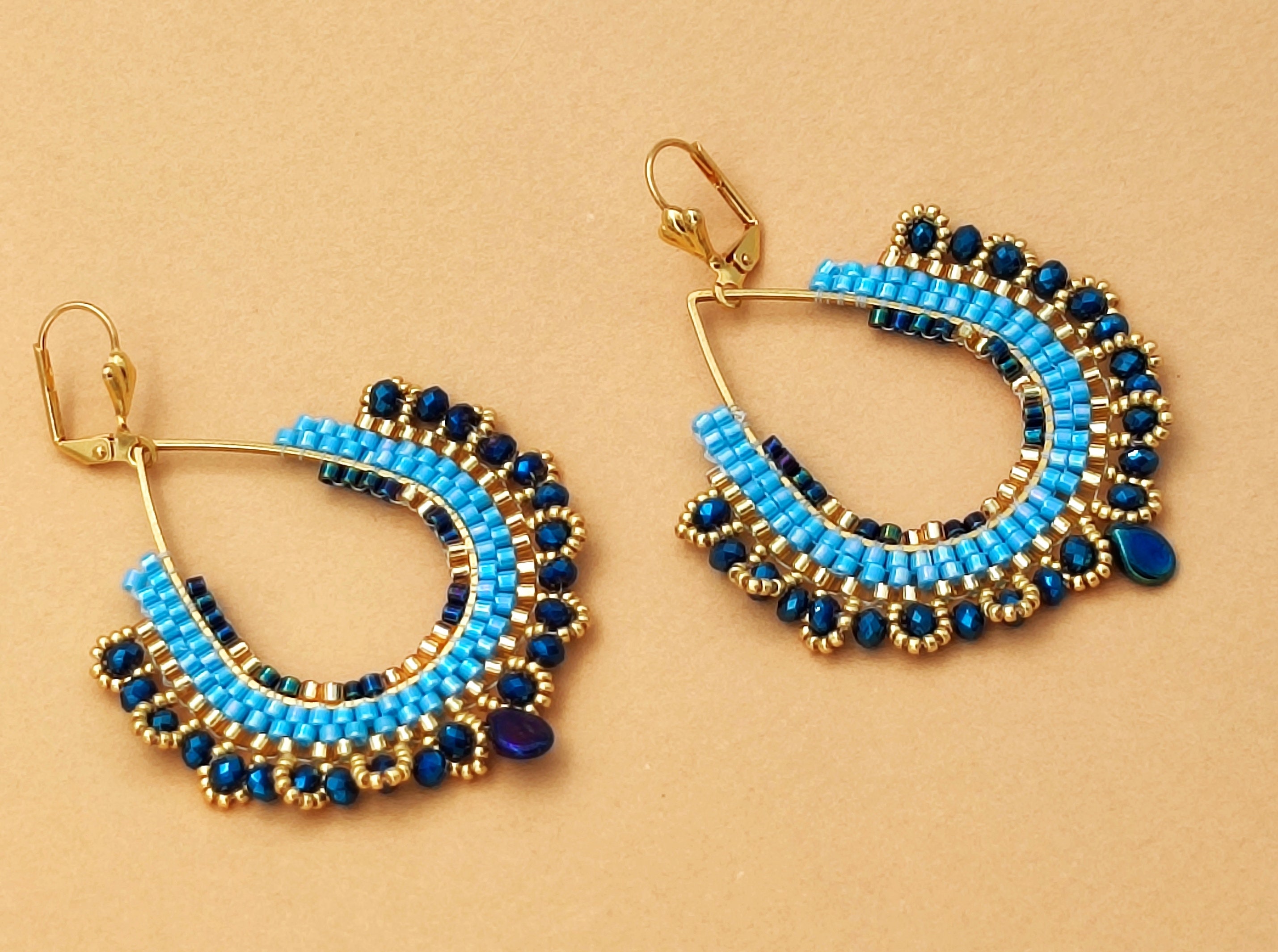 Beading Tutorial Nicole Earrings Delica, Pips, Rondels, Seed Beads ...