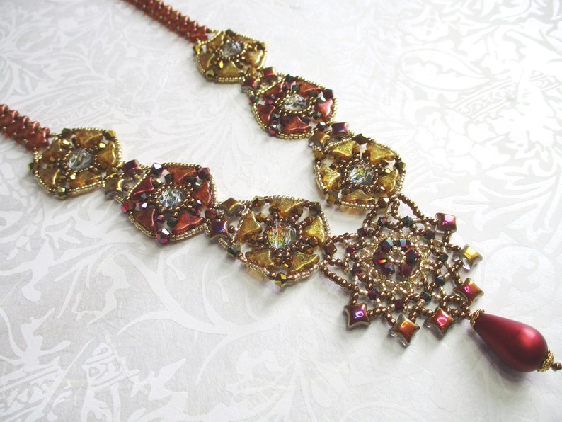 Beading Tutorial Medea Necklace Helios Beads by Puca - Etsy