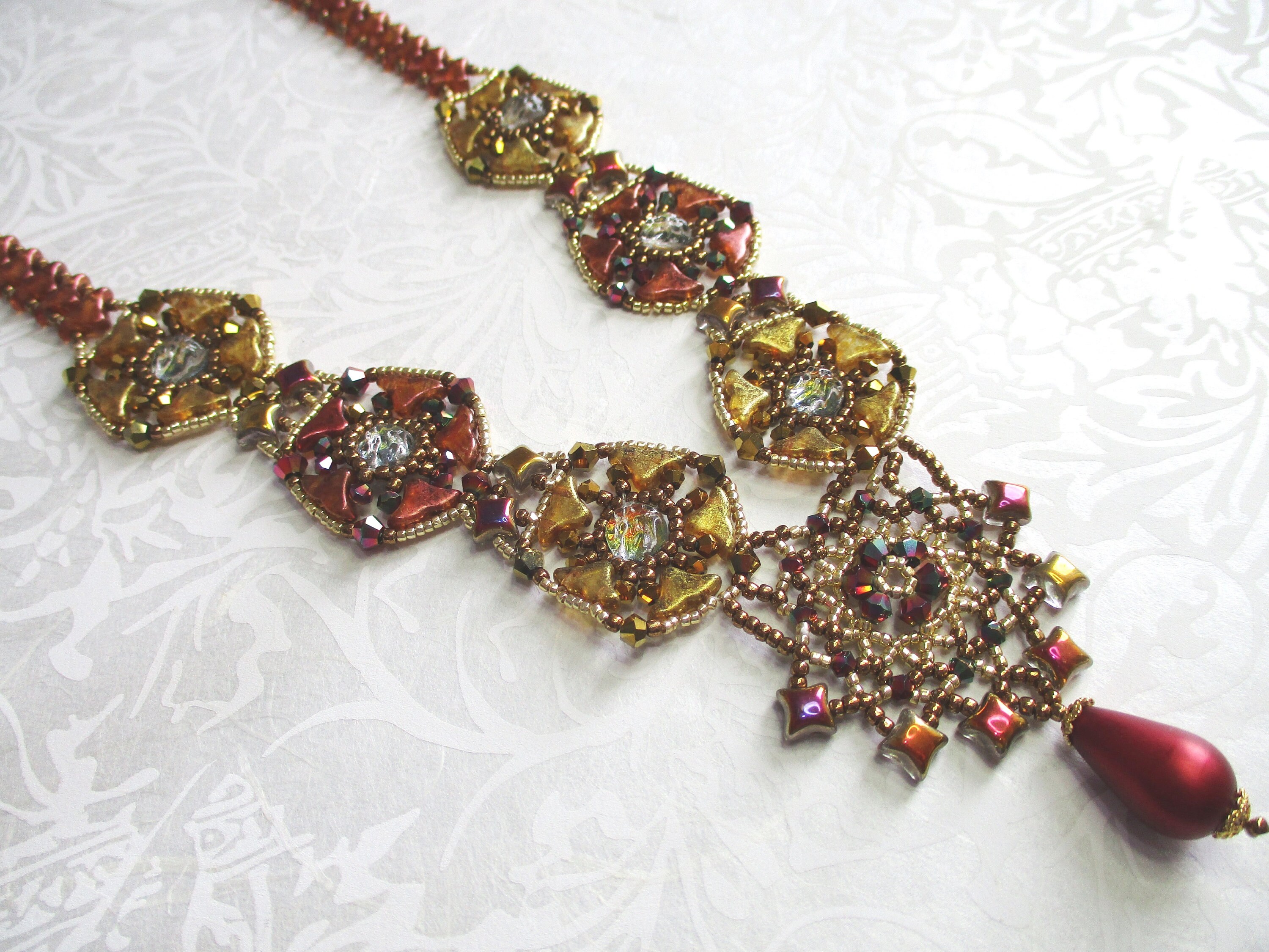 Beading Tutorial - Medea Necklace - Helios Beads by Puca, ,wibeduo ...