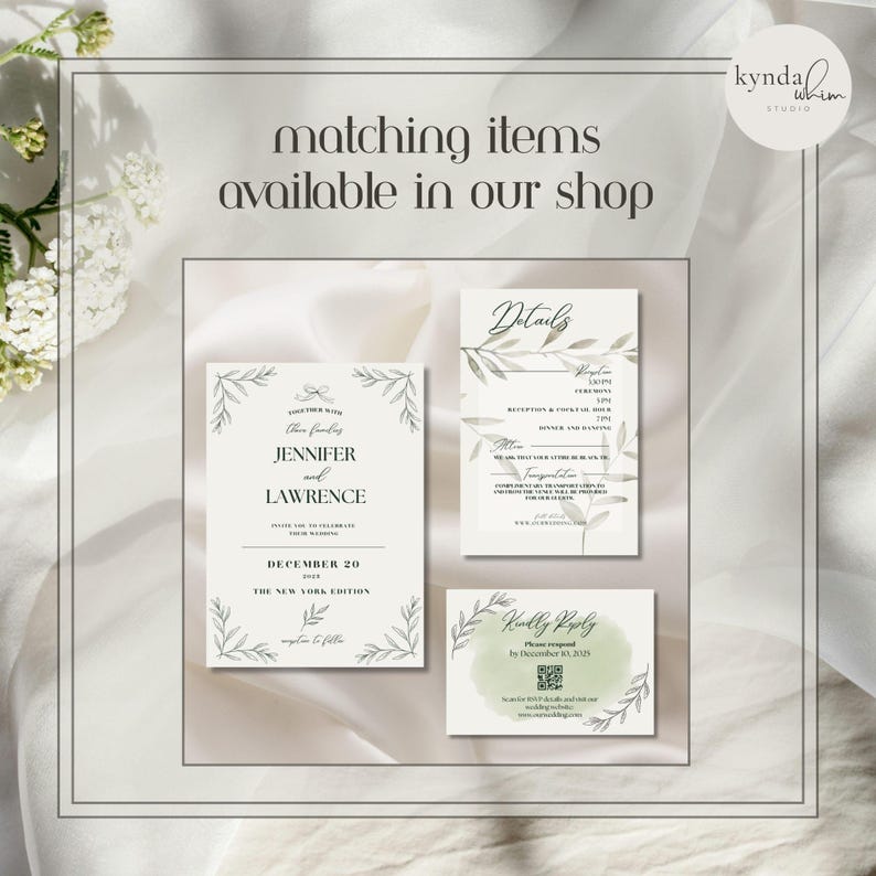 Sage Green Save the Date Template, Printable Photo Save the Date Card ...