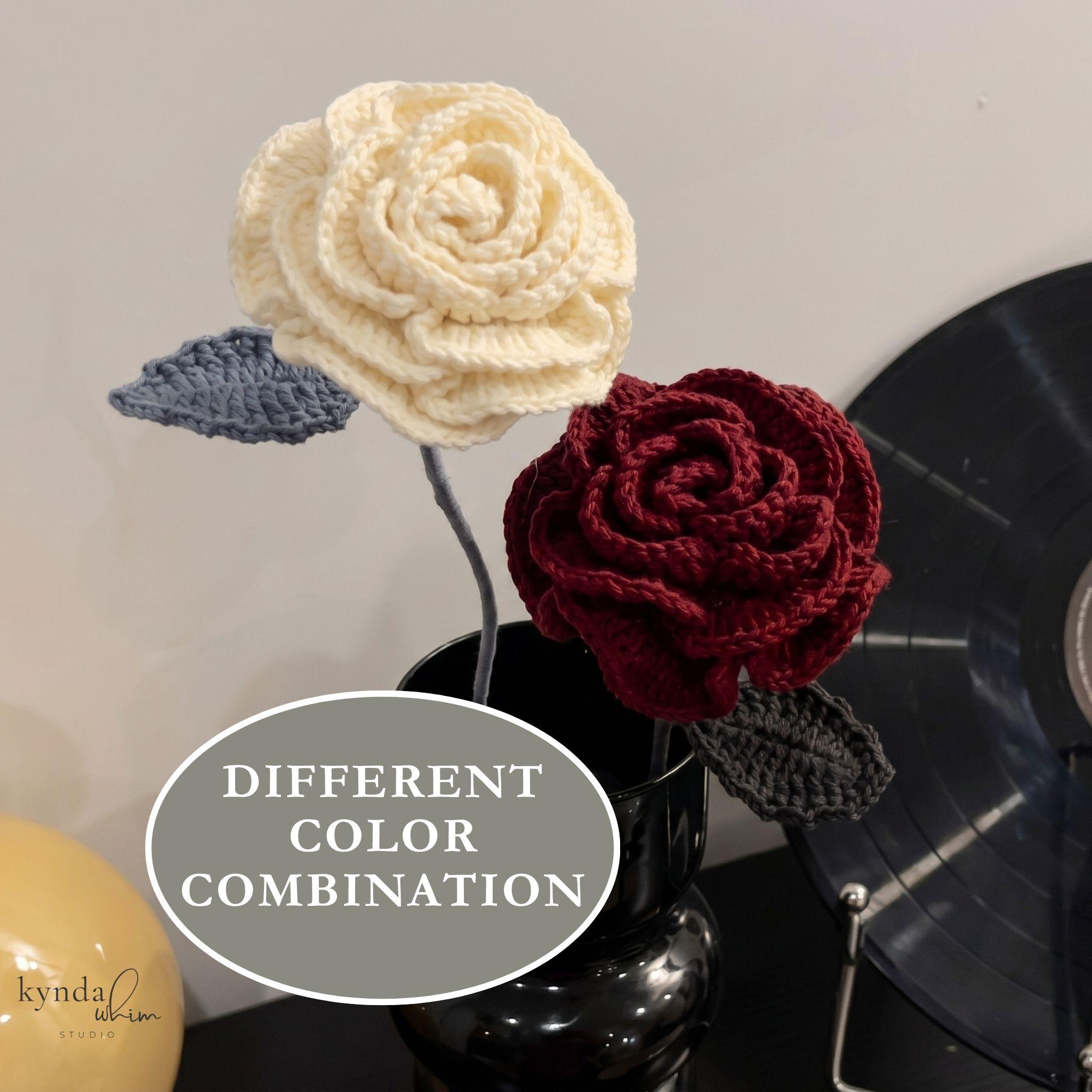 Crochet Pattern Realistic Rose PDF - Beginner DIY Flower Bouquet Gift ...