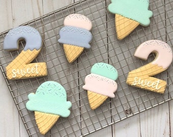 Two Sweet Birthday Sugar Cookies - Etsy
