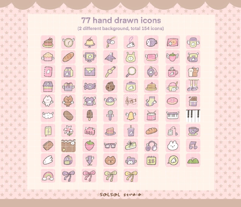Cute Angel Aesthetic Ios Icon Pack | Kawaii Pink App Icons Widget ...