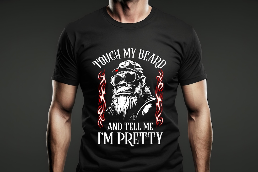 Funny Gorilla/monkey Sober Tshirt | Touch My Beard and Tell Me I'm ...