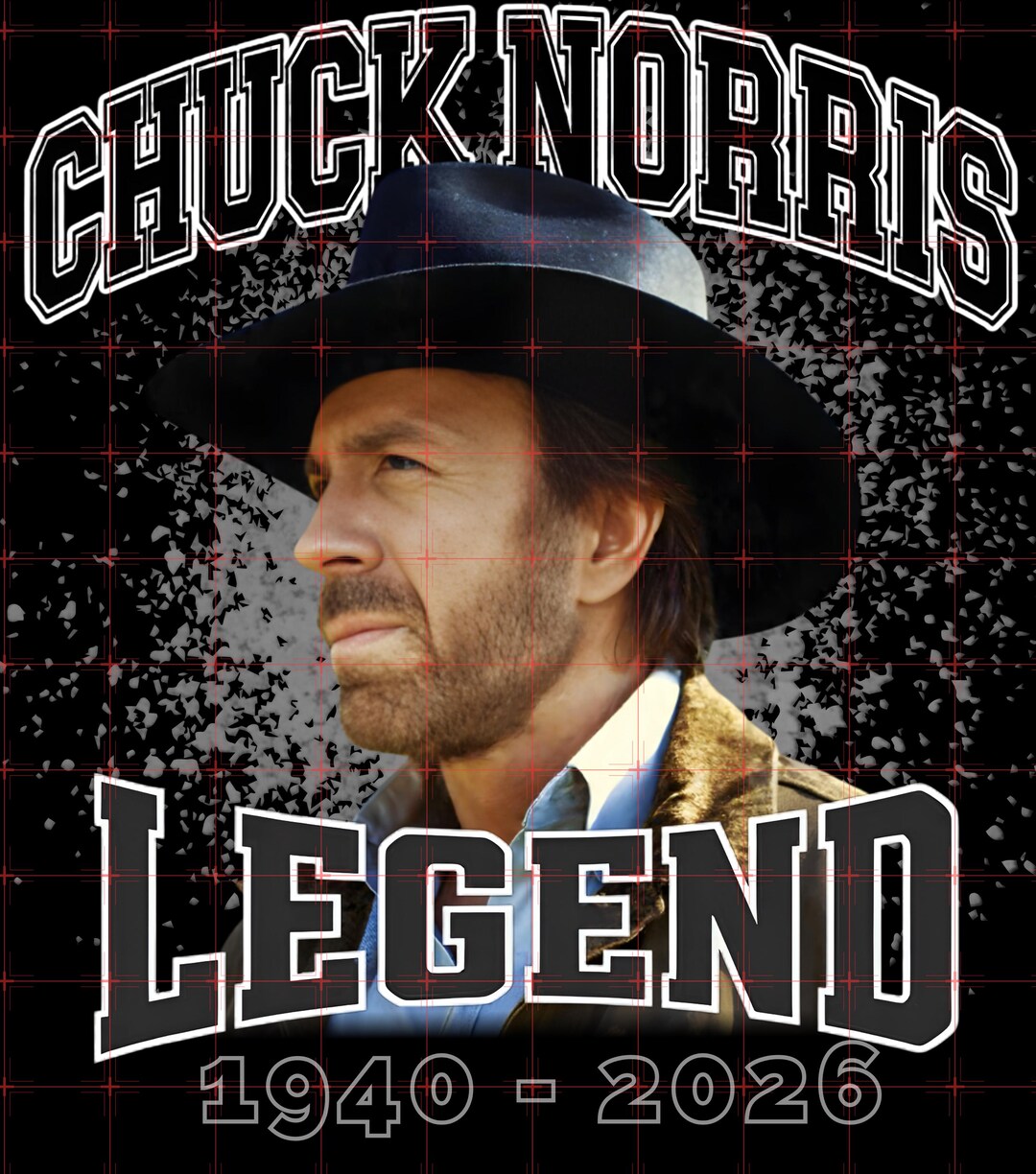 Chuck Norris Legend Memorial Tribute PNG (digital Print) - Etsy