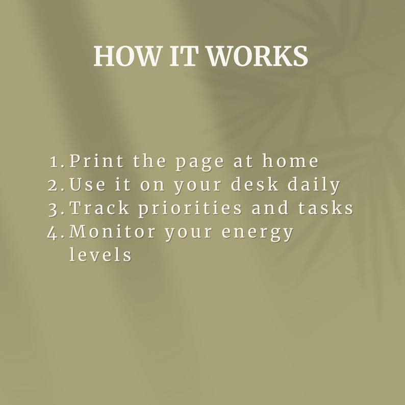 ADHD Daily Planner Printable, Minimal Focus Planner, Productivity ...