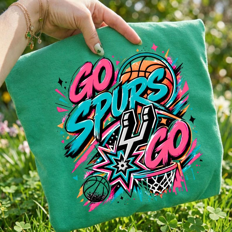 Go Spurs Go PNG SVG, San Antonio Spurs Basketball Shirt Design, NBA ...