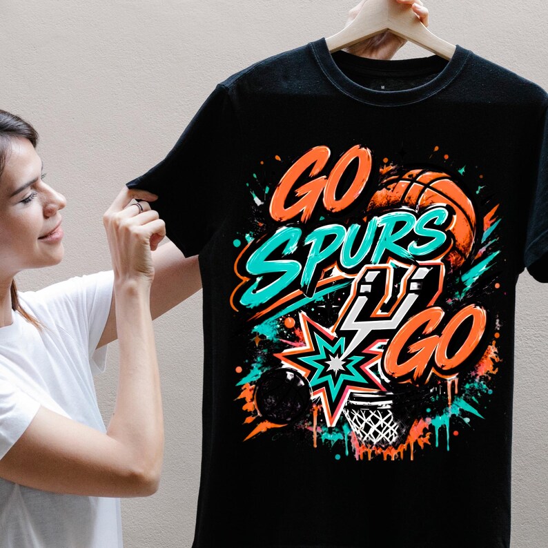 Go Spurs Go PNG SVG, San Antonio Spurs Basketball Shirt Design, NBA ...
