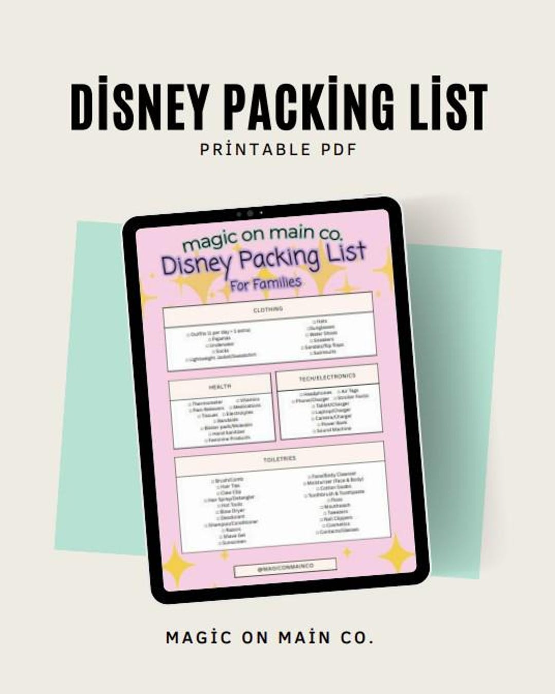 Disney World Packing Checklist for Families | Printable Disney Trip ...