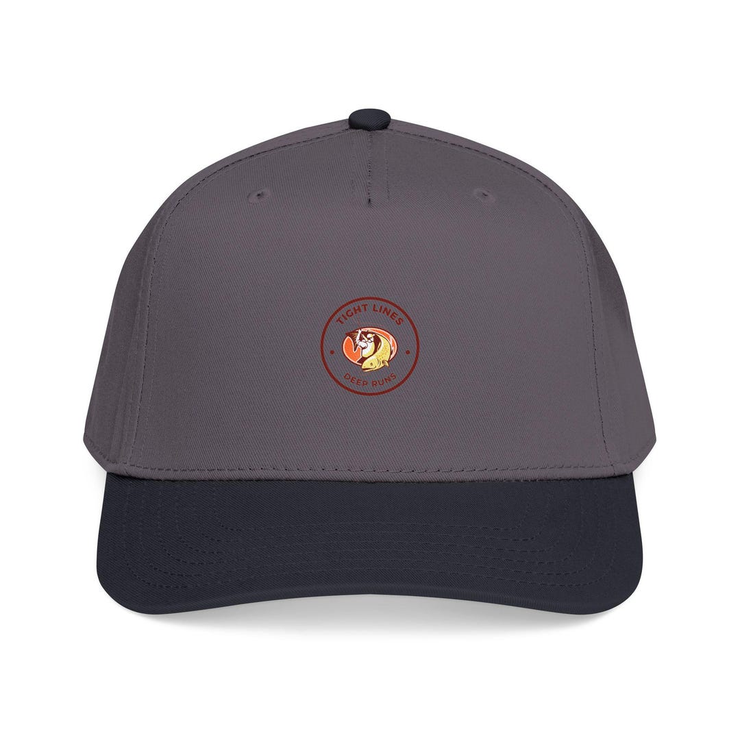 Tight Lines, Deep Runs Logo Mid Profile Baseball Cap | Embroidered Farm ...