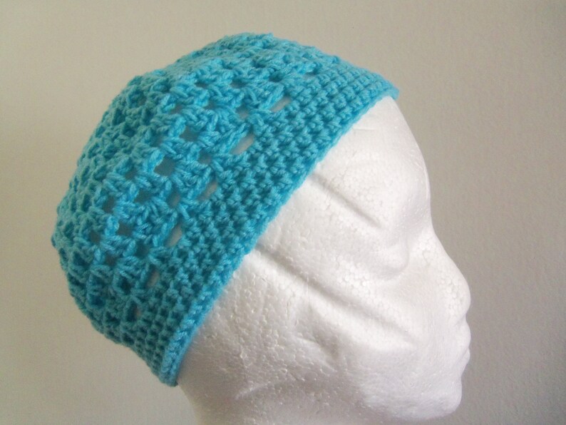 Light Blue Crochet Beret Hat. Handmade Crochet Beret Hat. - Etsy