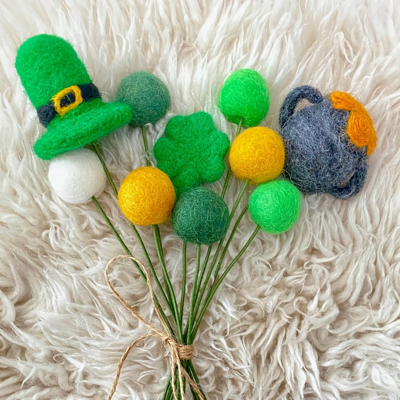 St Patricks Flower Bouquet - Etsy