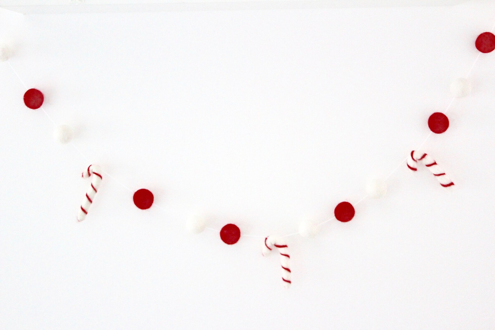 Candy Cane Garland Red With Striped Candy Canes Felt Candy - Etsy