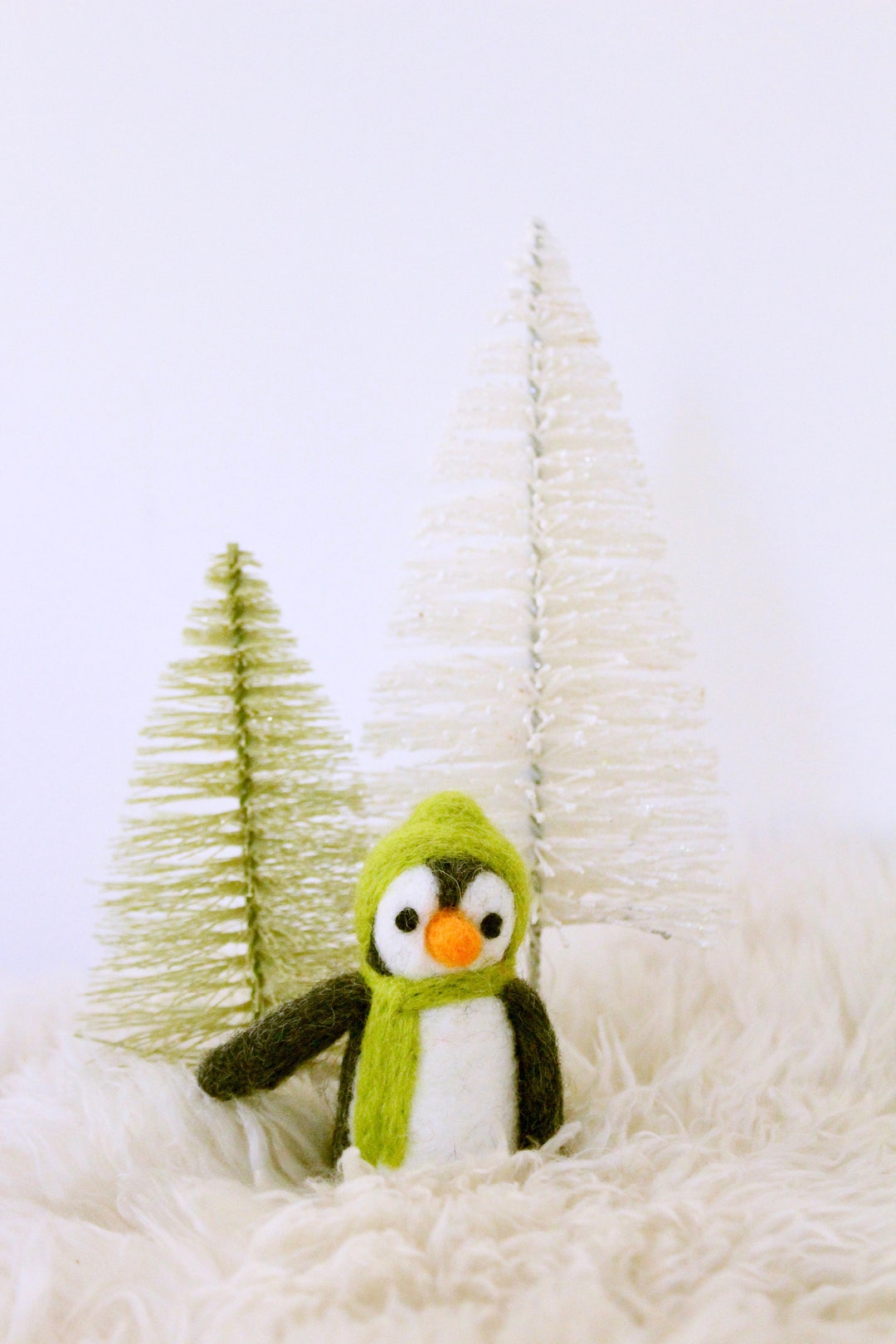 Felt Penguin-green Hat and Scarf - Etsy