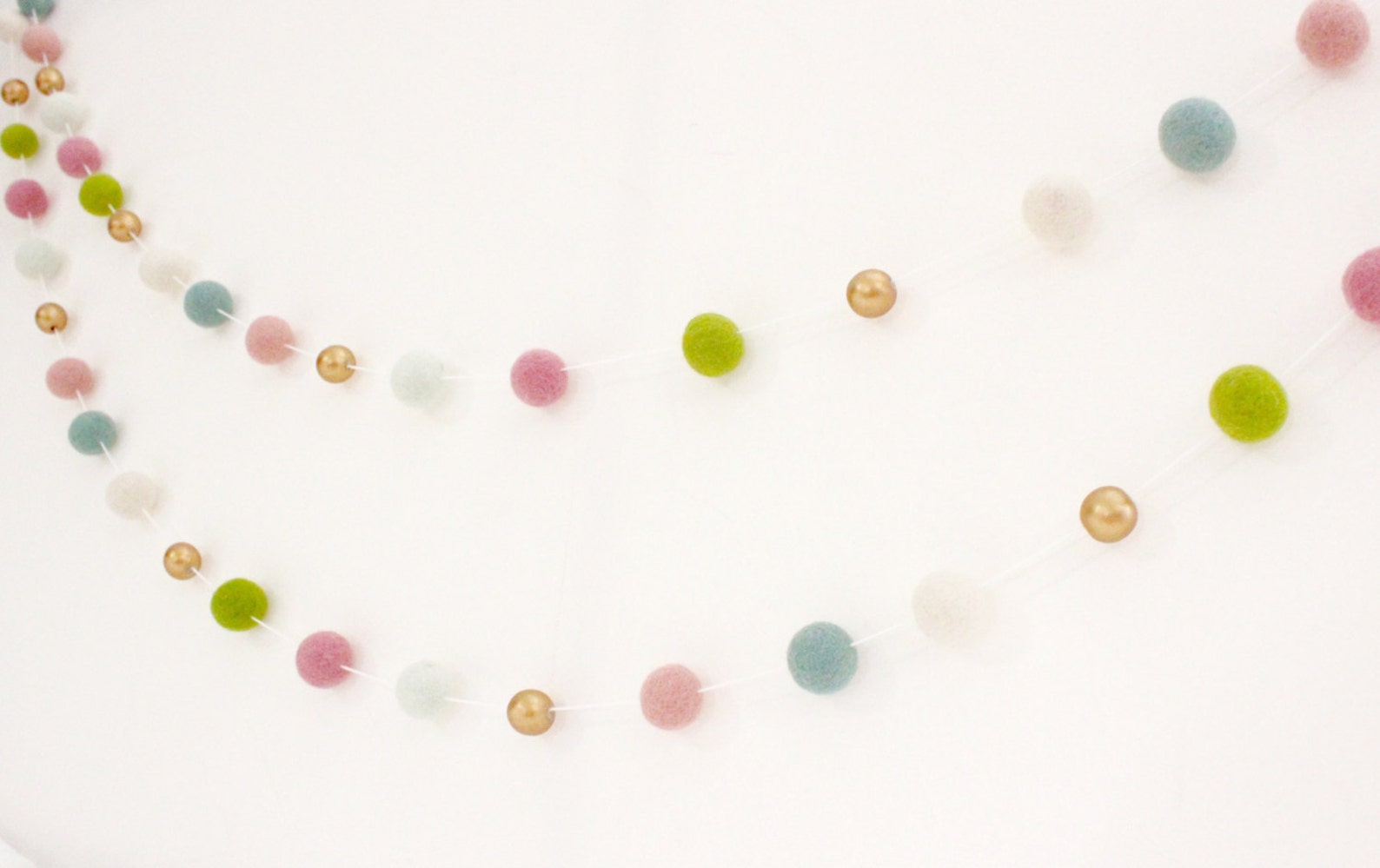 Pastel Spring Garland Felt Ball Garland Pink Nursery Decor - Etsy