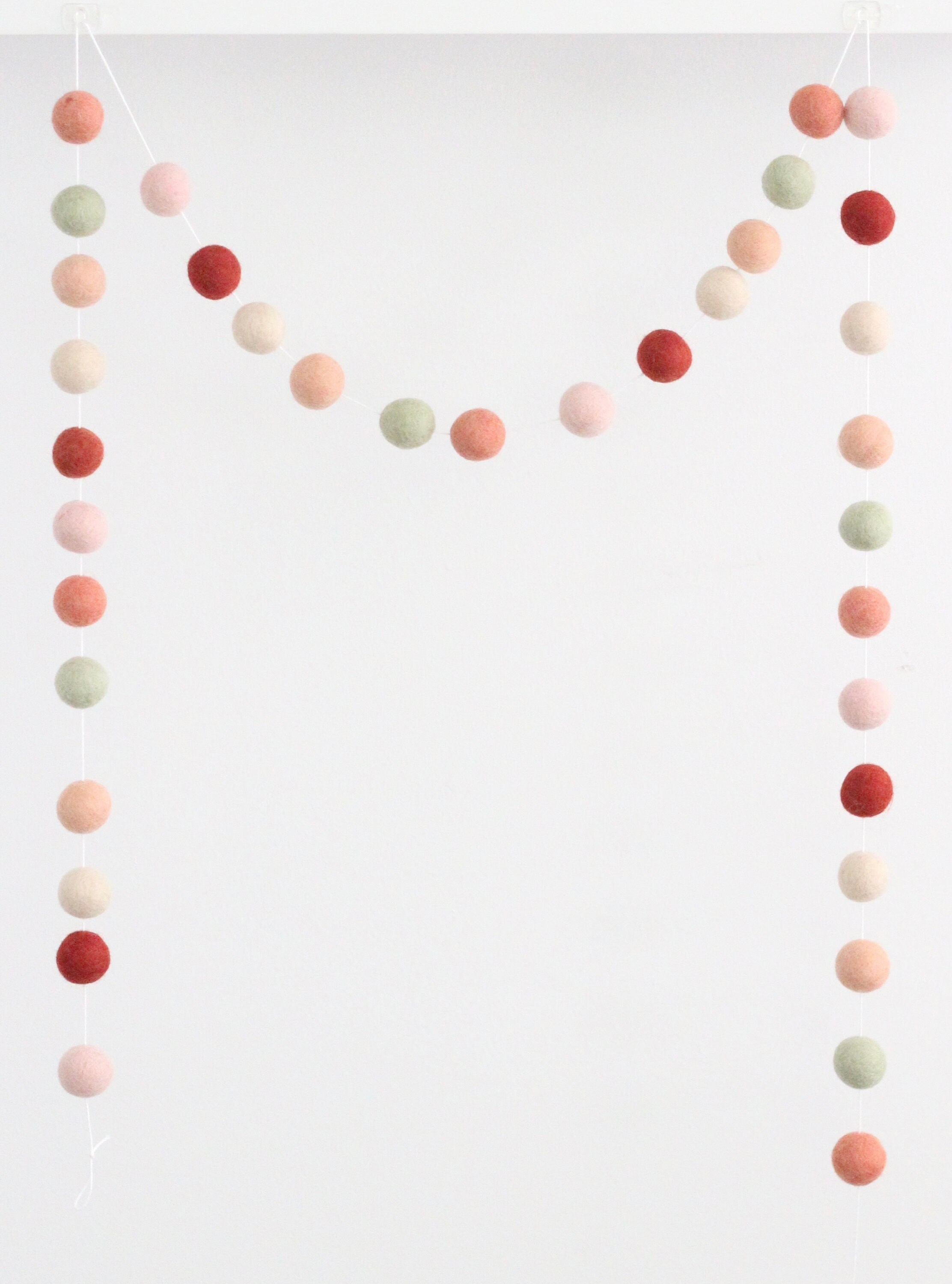 Blushing Autumn Fall Pom pom garland Felt ball garland fall | Etsy