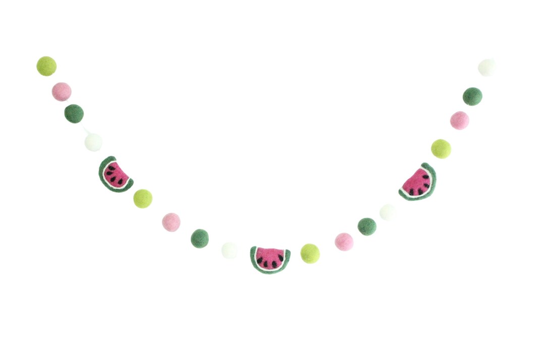 Watermelon Garland- 3 Feet Long, Ready to Ship - Etsy