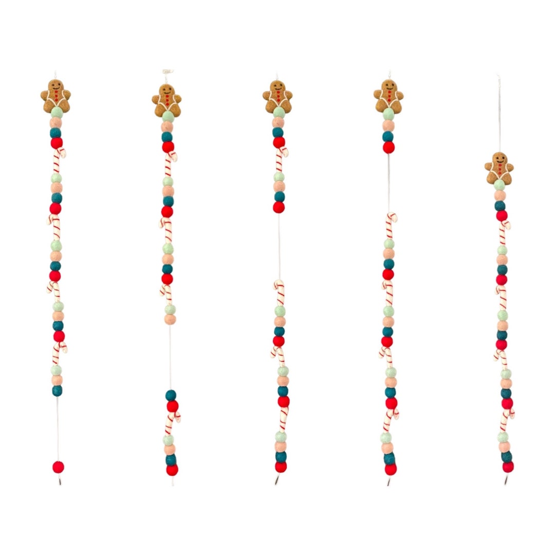 Christmas Felt Ball Garland: Gingerbread Countdown Calendar - Etsy