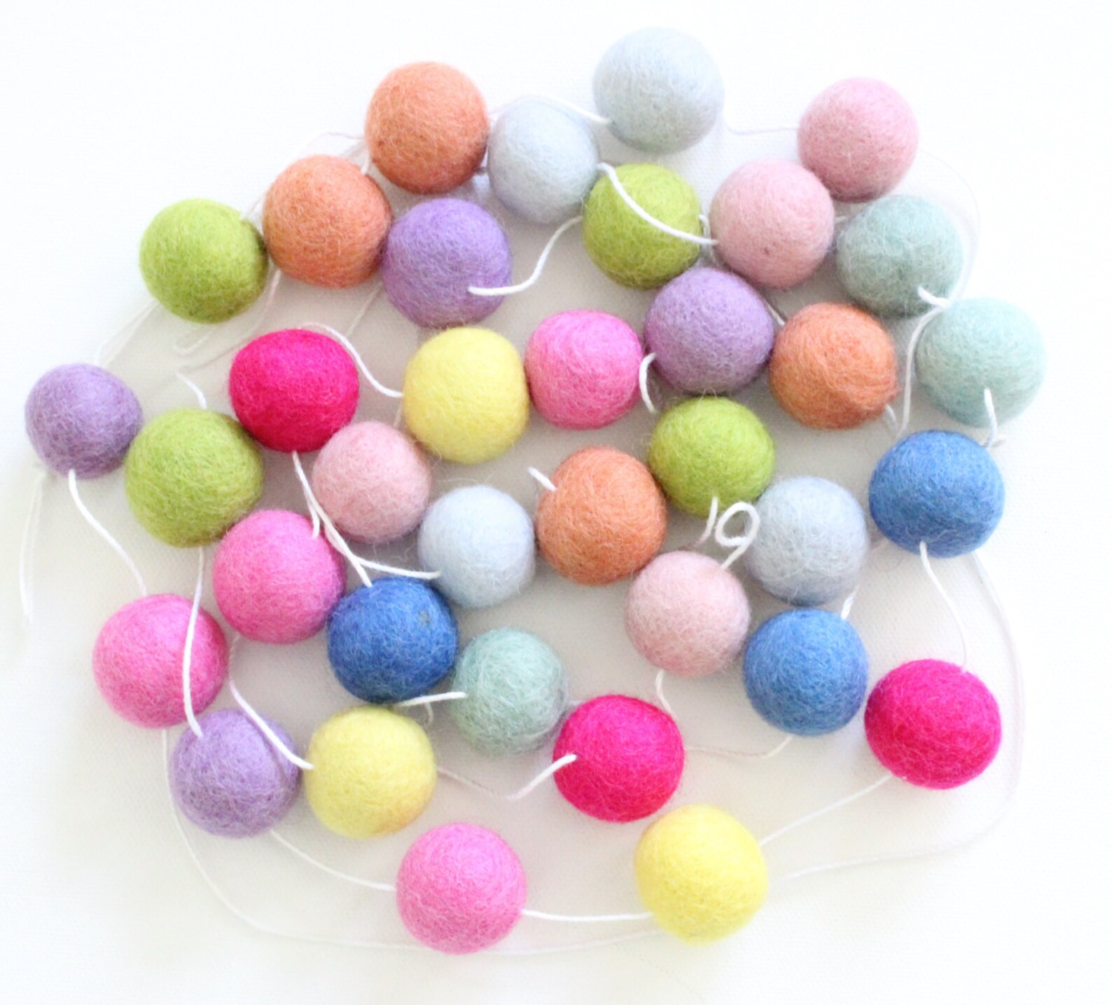Lemon Drops & Gum Drops Felt Ball Garland Garland Girl Nursery Decor ...