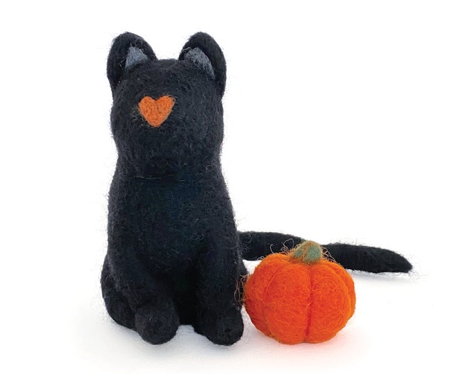 Binx the Black Cat | Comes With Free Felt Pumpkin - Etsy