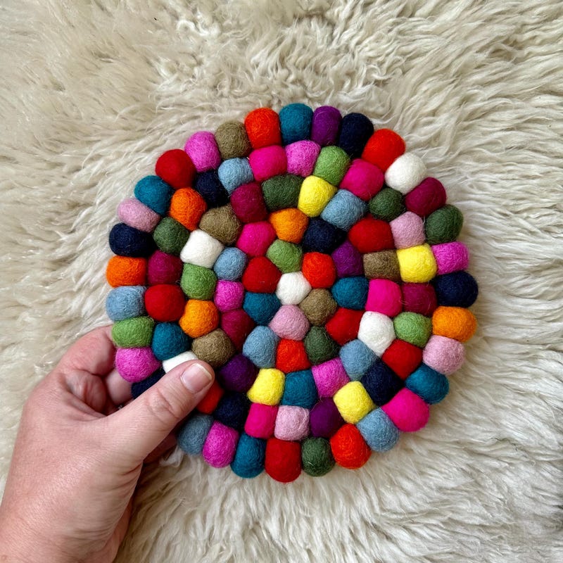 Felt Ball Trivet - Etsy
