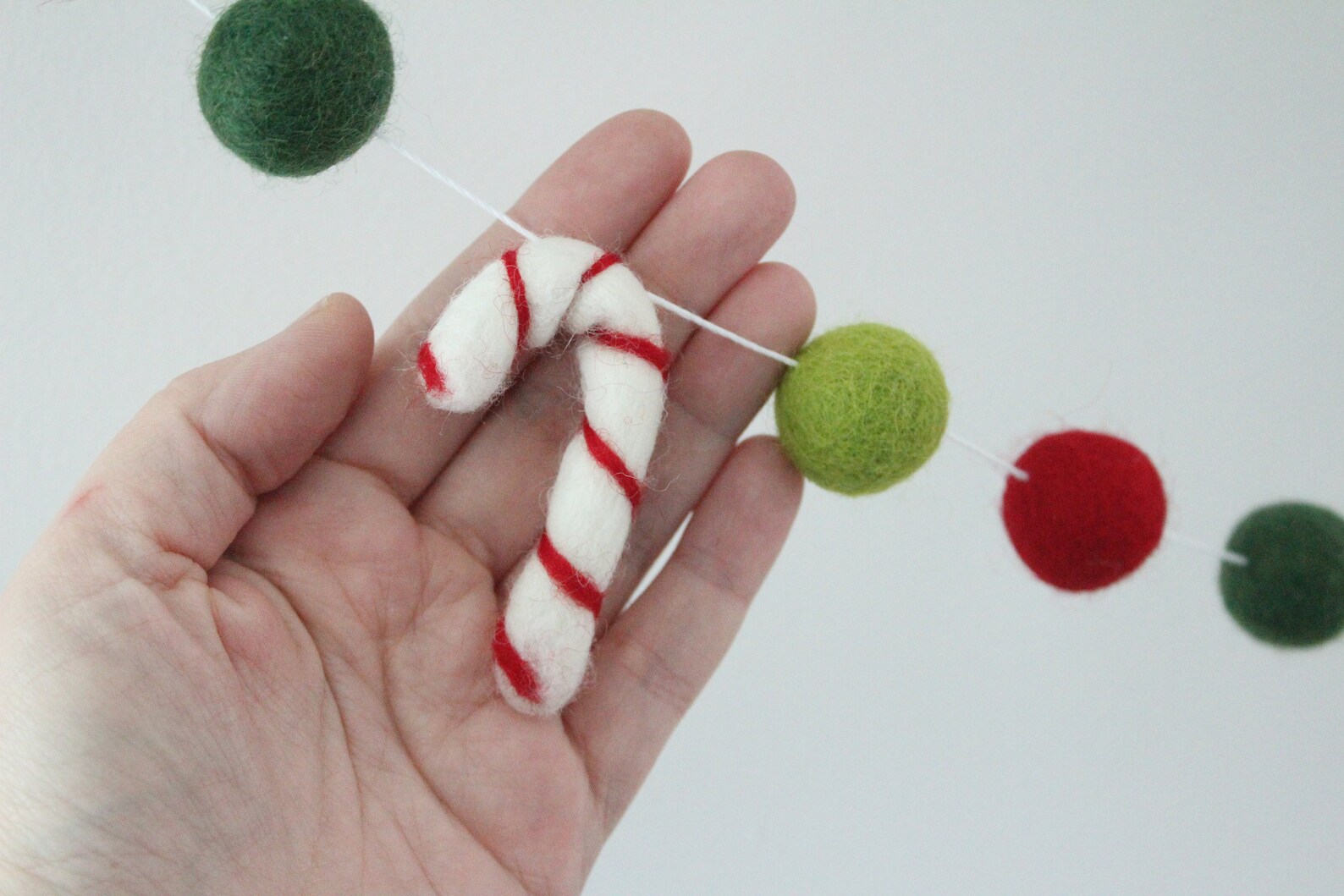 Candy Cane Garland Red Citrus Evergreen Felt Candy Canes - Etsy