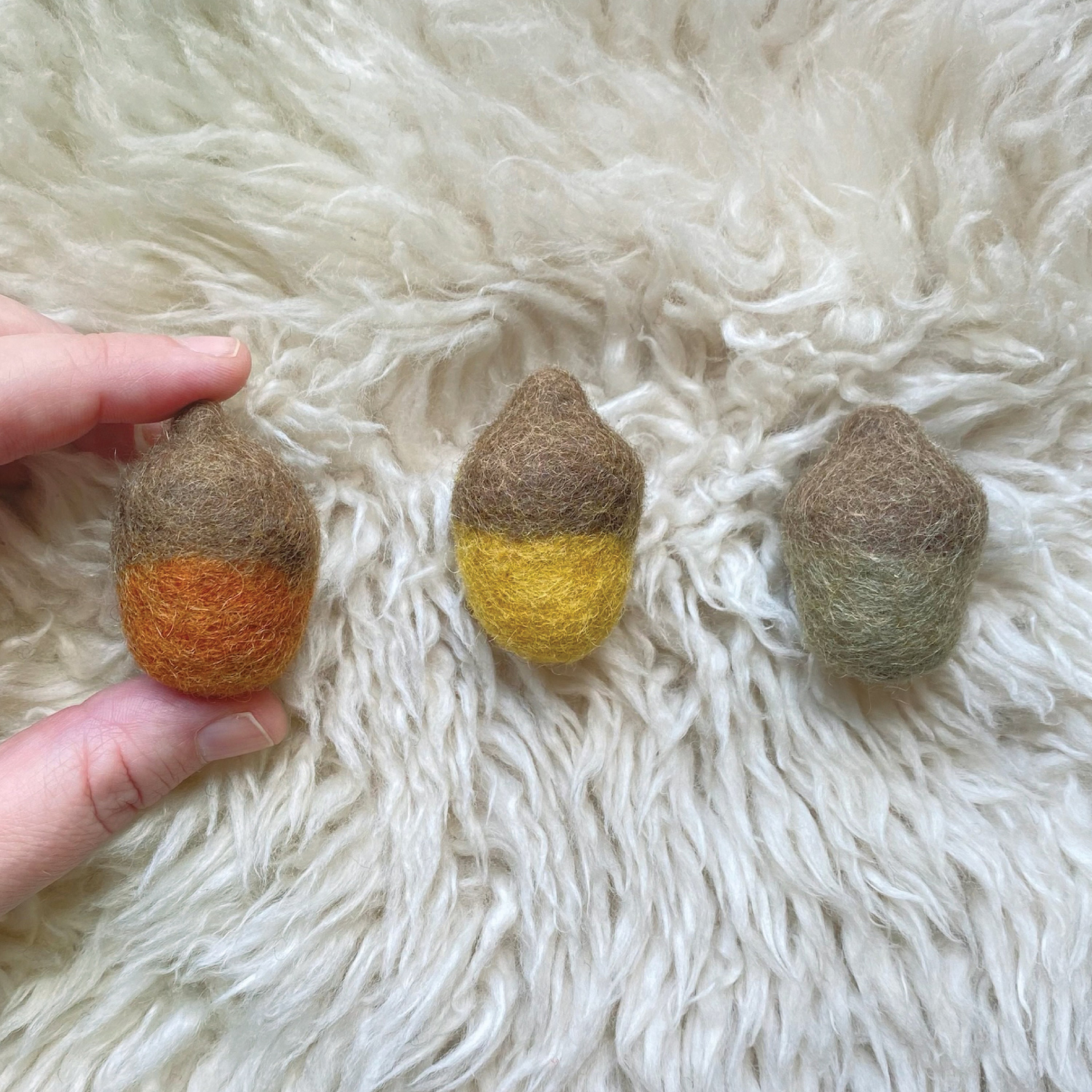 Felt Acorns Mix & Match Your Colors Set of 3 - Etsy