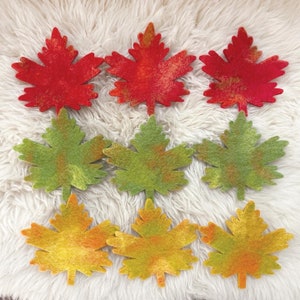 Felt Maple Leaves | Set of 6 - Etsy