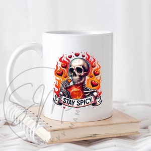 Stay Spicy Funny Skeleton Spicy Chips Valentines Day Hearts Clipart ...