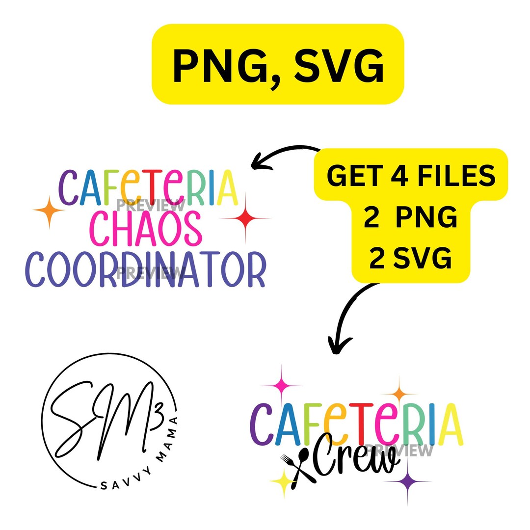 Cafeteria Chaos Coordinator Svg Png, School Shirt Png, Trendy School ...