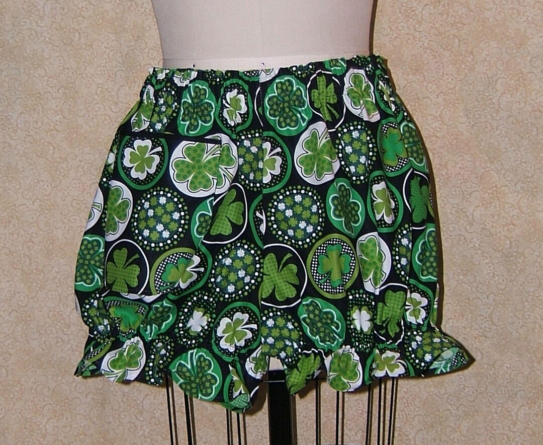Shamrock Bloomers: Lucky Irish Green Cotton Knickers, Handmade XL - Etsy