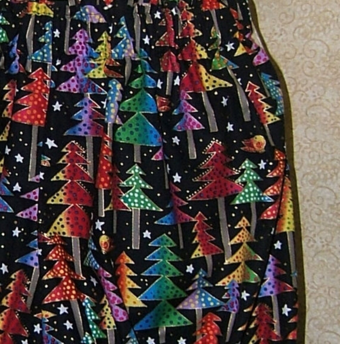 Rainbow Pines Knickers Colorful Gold Metallic Ric Rac Pocket - Etsy