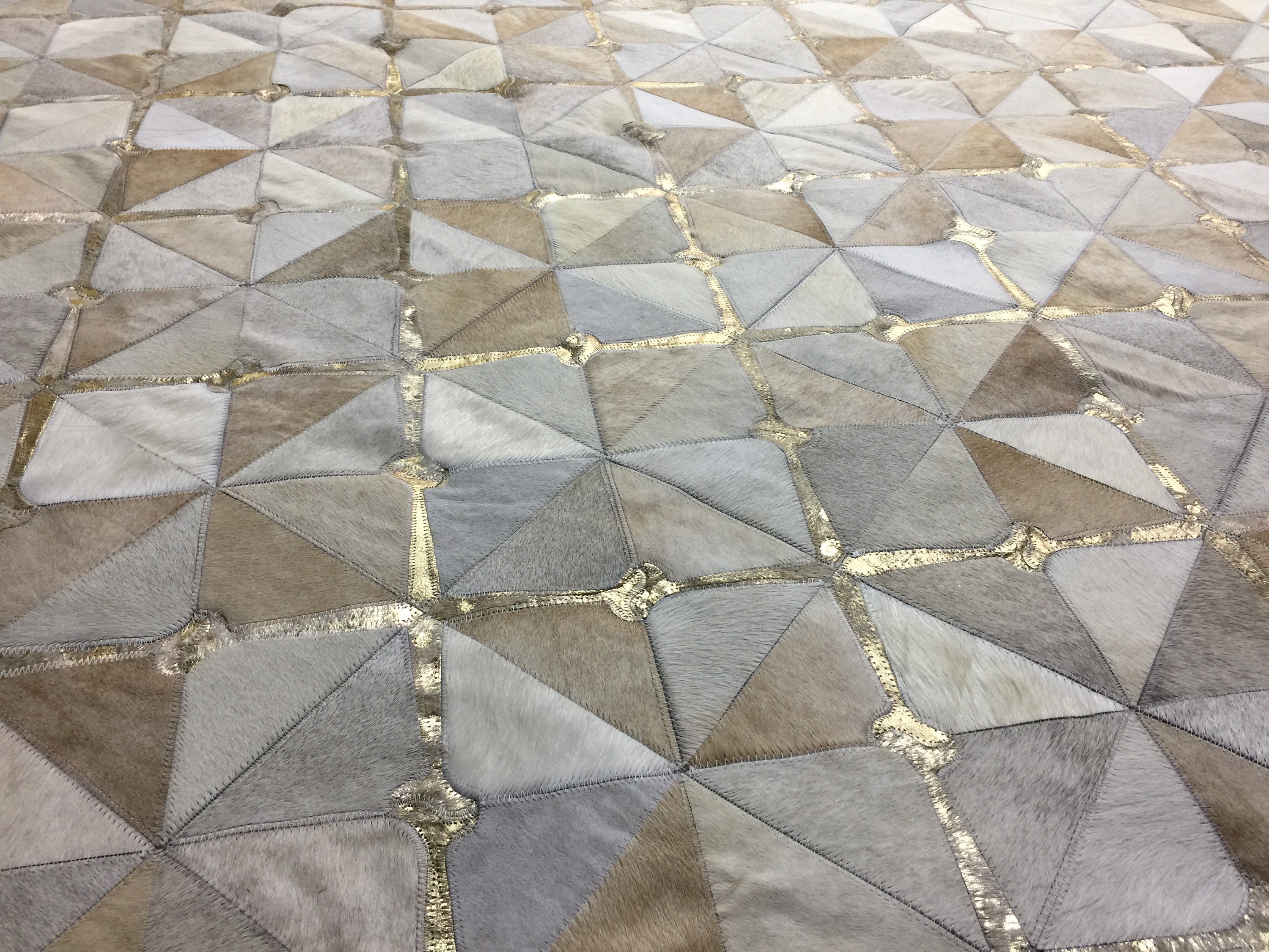 Handmade Cowhide Patchwork Rug Cream Rug Grey Rug | Etsy