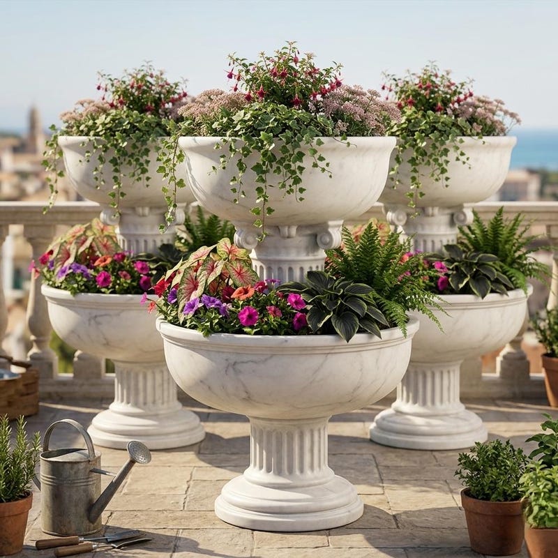 Roman Flower Urn - Etsy