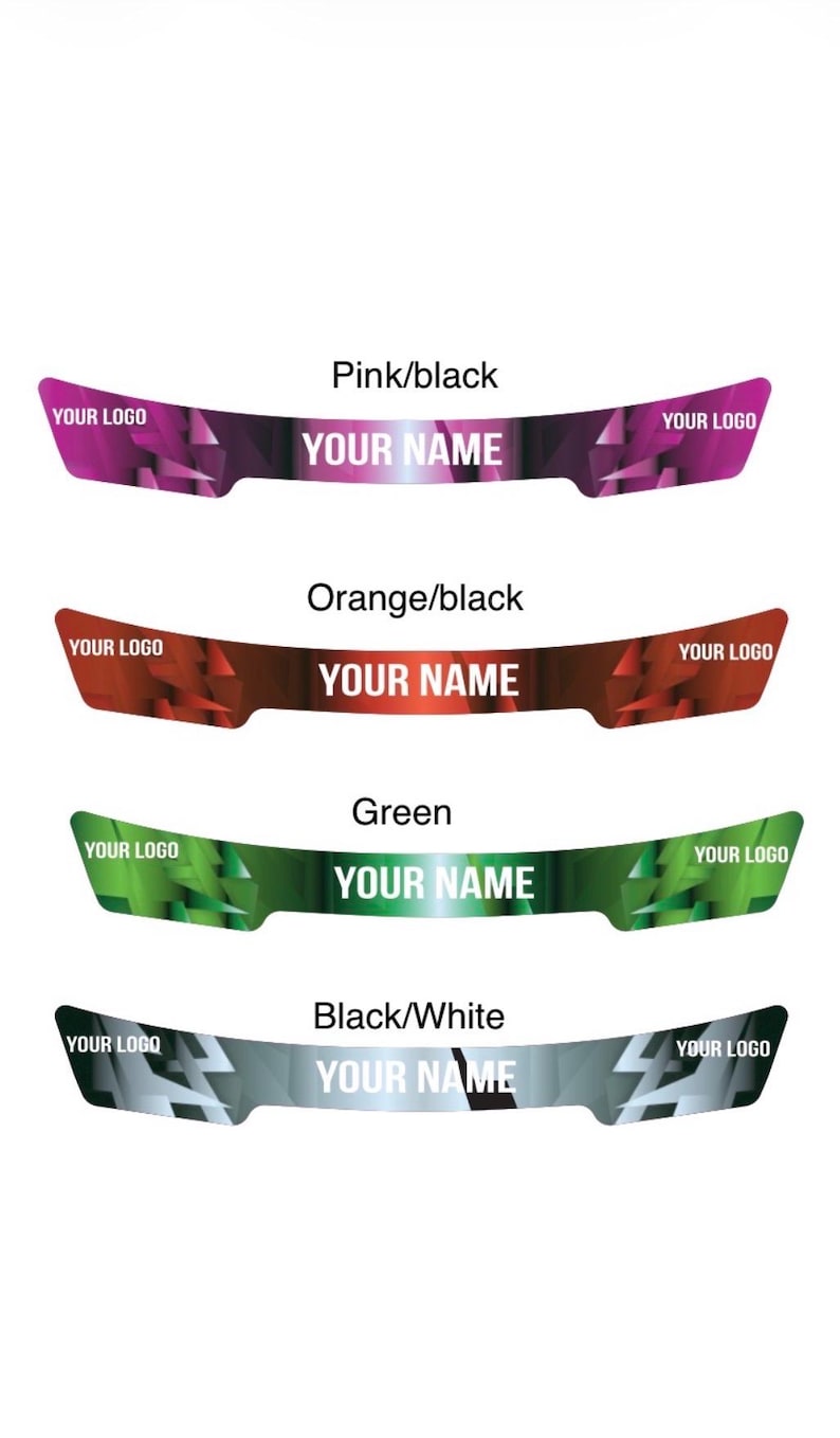 Custom Racing Helmet Visor Strip – Personalised Name & Logo – Karting ...